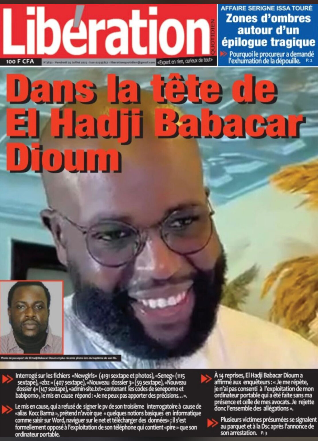 Le quotidien Libération dévoile la photo de Kocc Barma